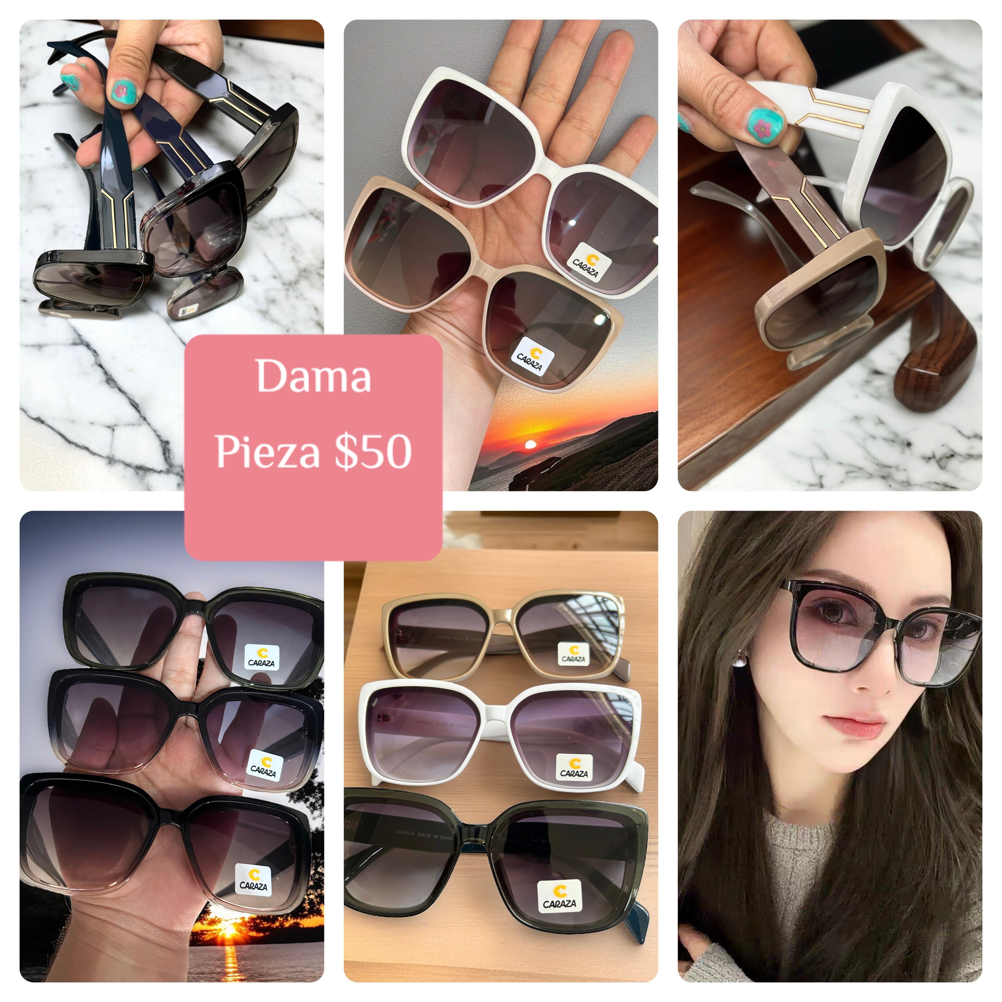 Lente mujer grande, colores al azar, codigo a154 – accesorios al mayoreo julia