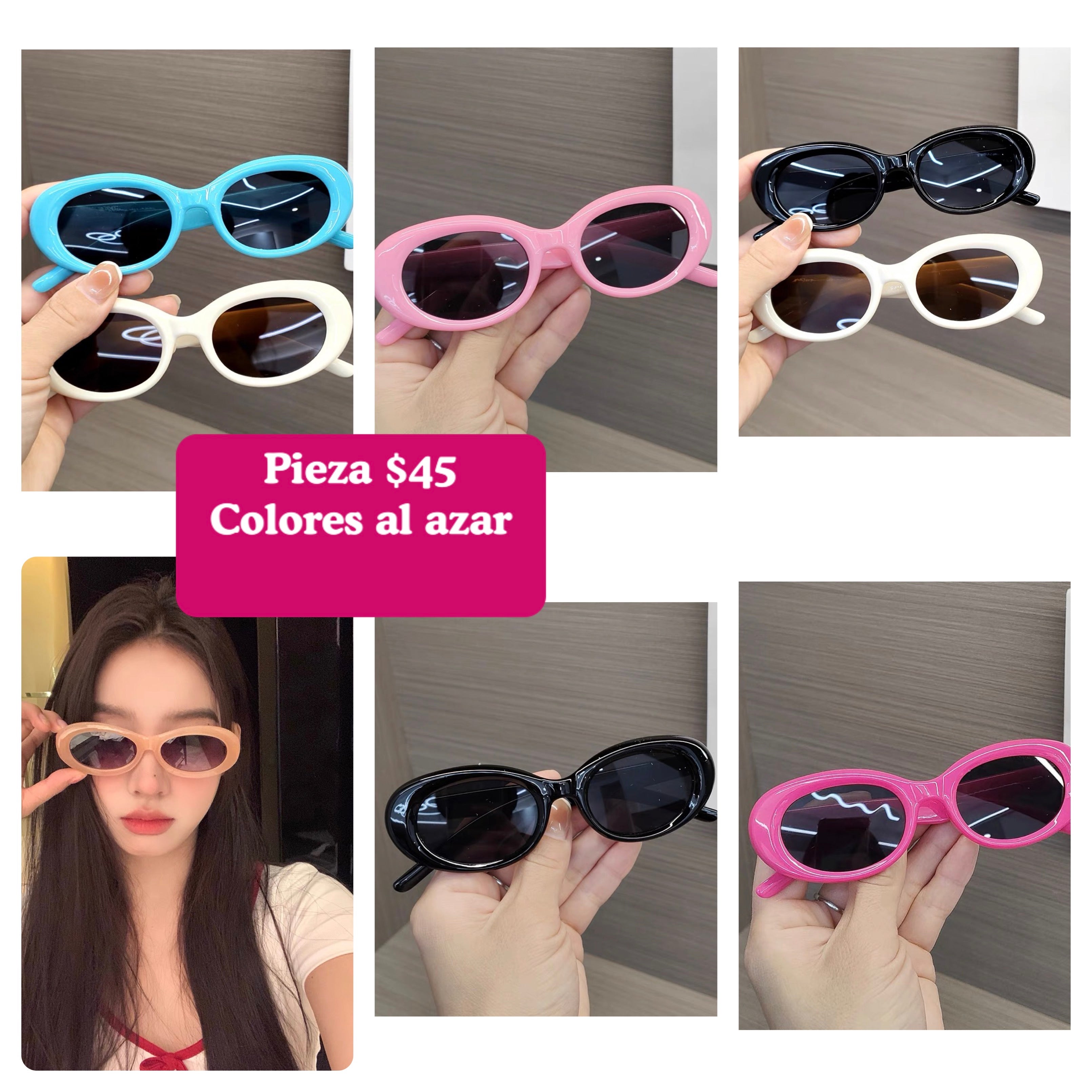 lente de dama, variedad de colores, codigo a146 – accesorios al mayoreo julia