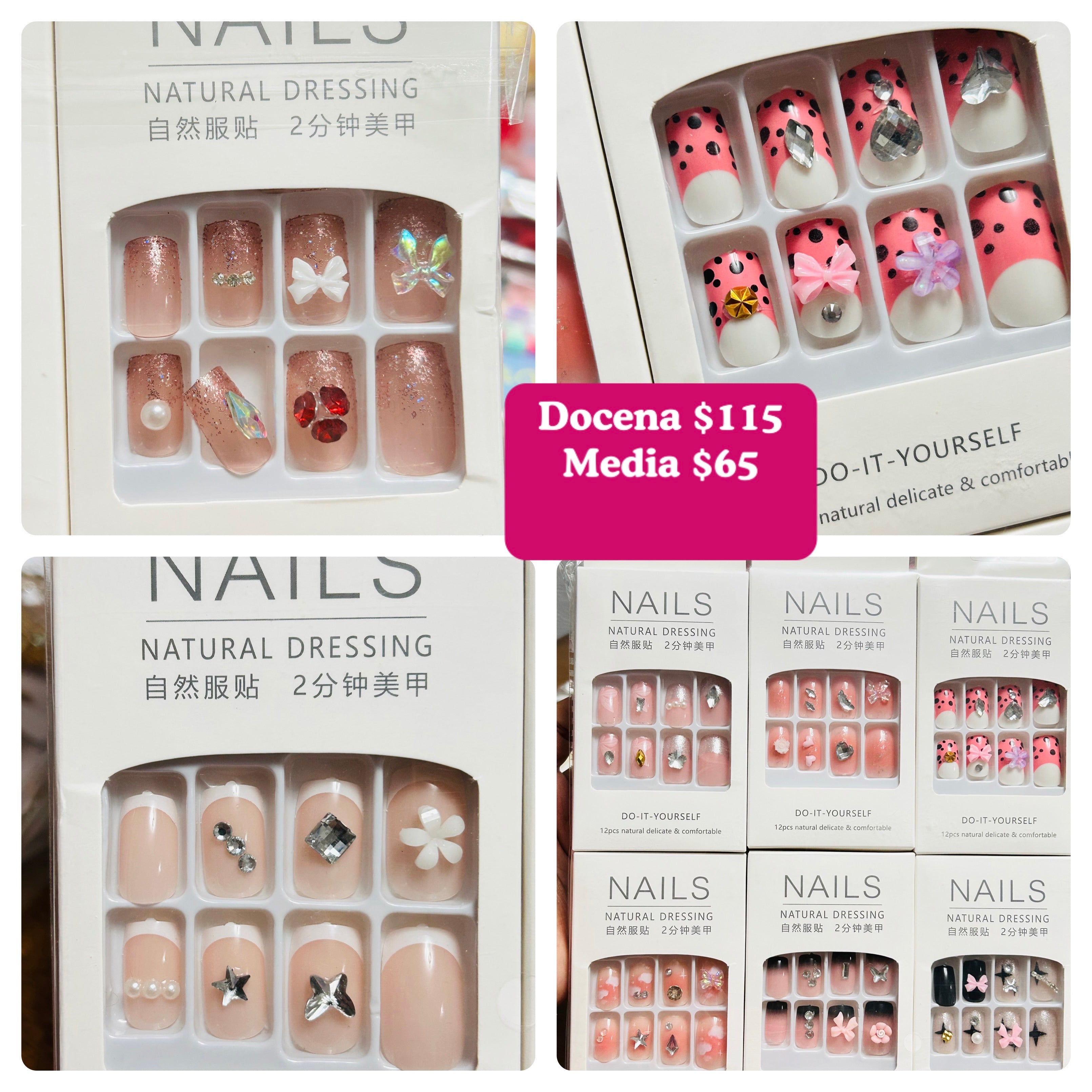 Uñas de dama, 3d, código a142 – accesorios al mayoreo julia