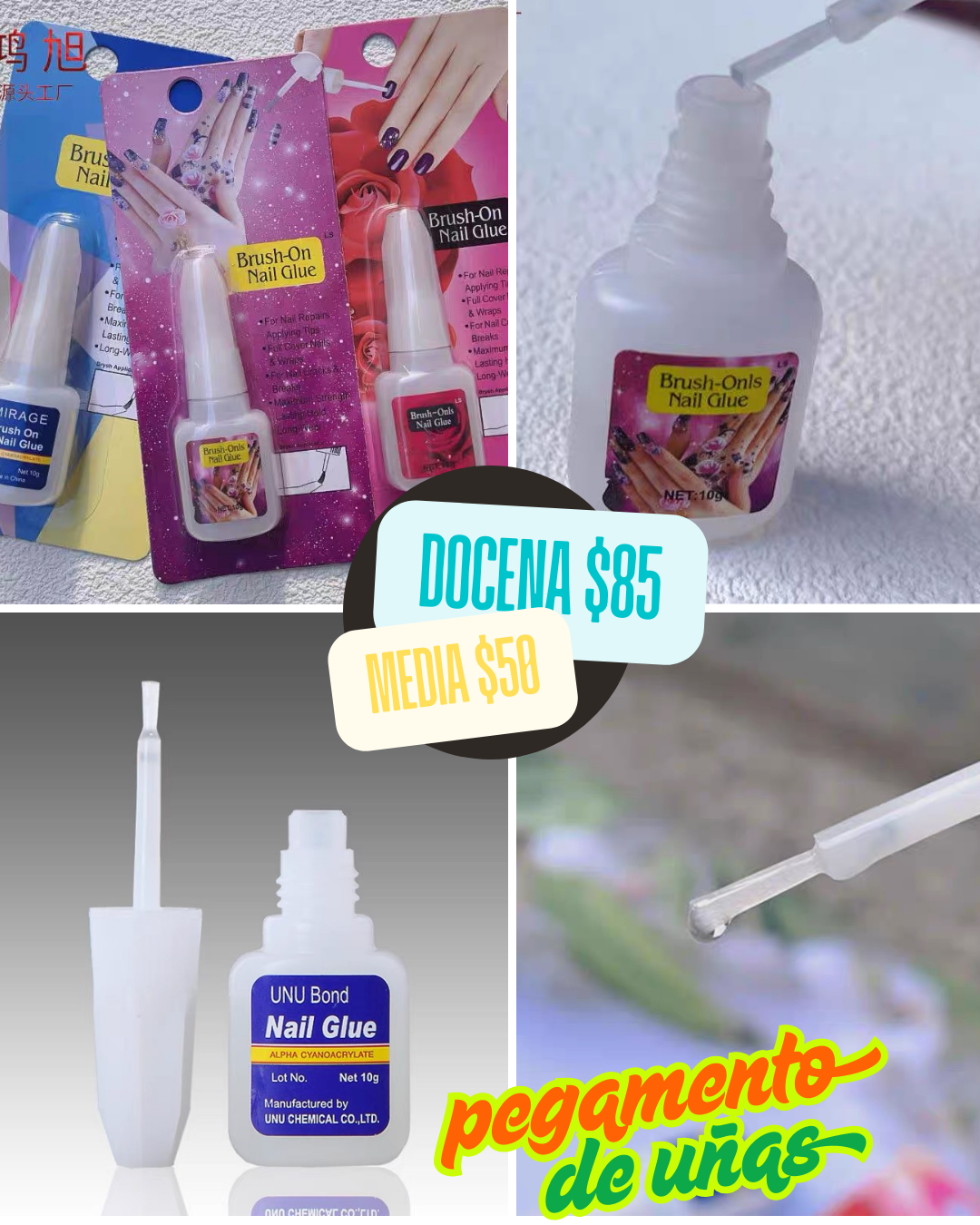 Pegamento de uñas, codigo a62 – accesorios al mayoreo julia